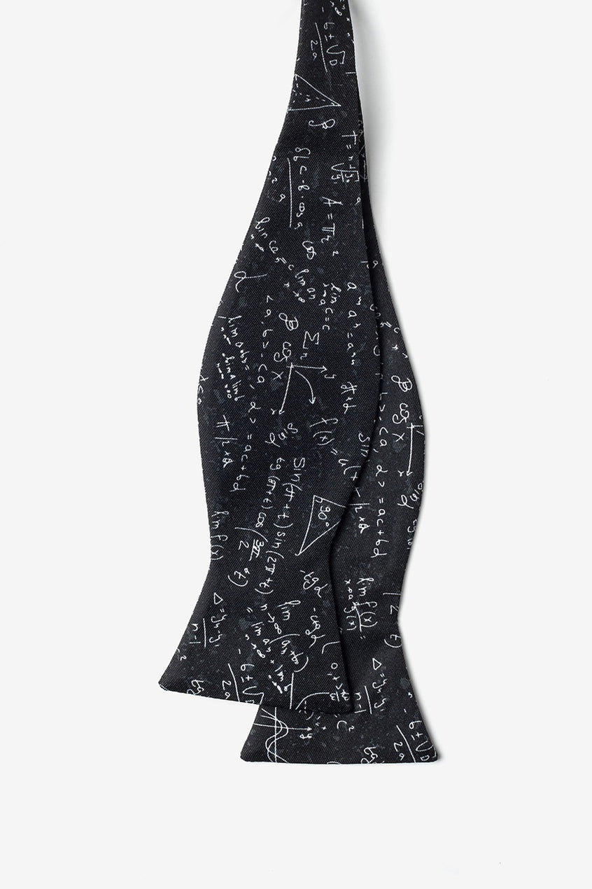 Math - Equations Black Micro Fiber Bow Tie – Bridge + Root