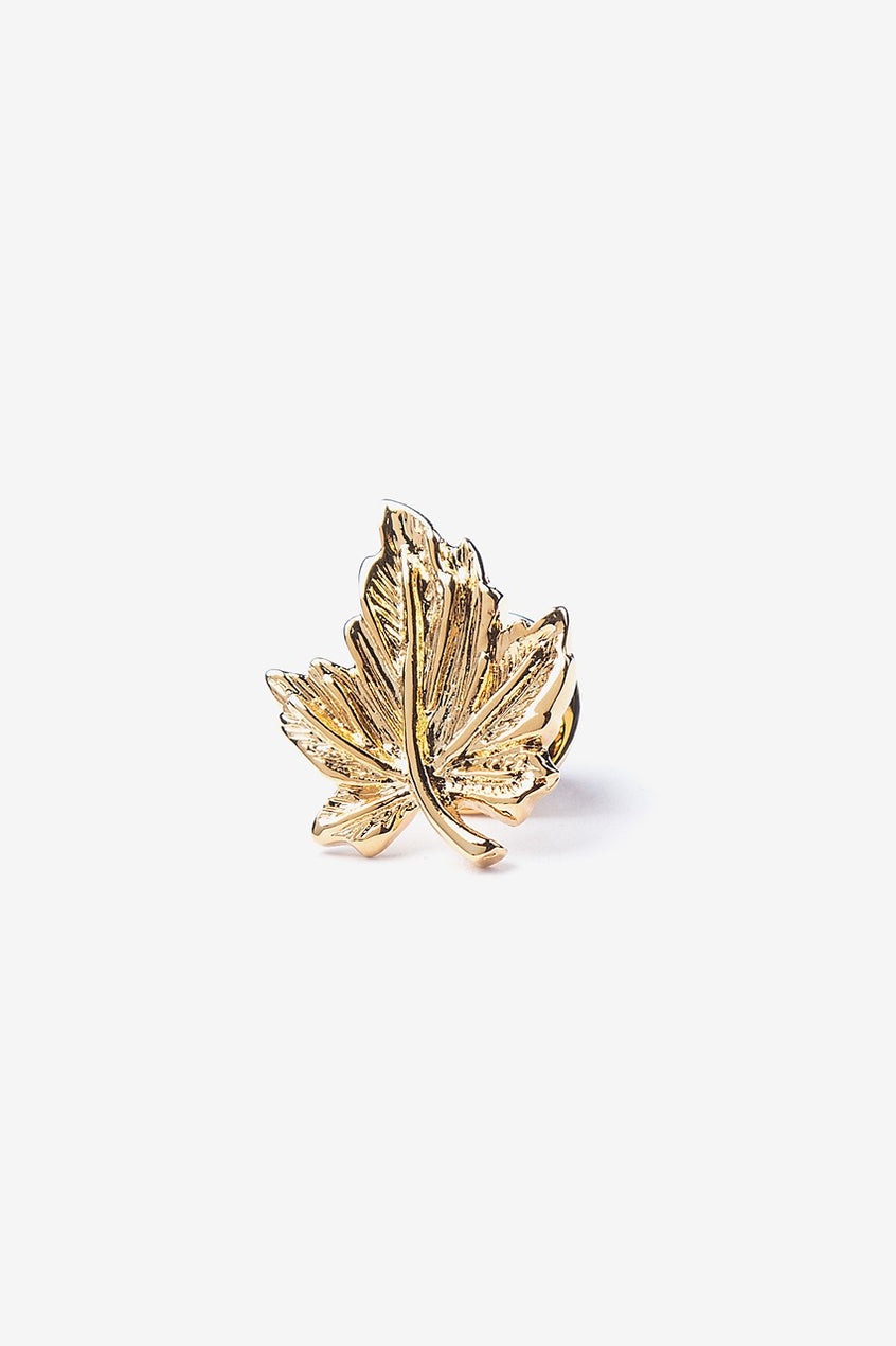 Maple Leaf - Gold Metal Lapel Pin – Bridge + Root